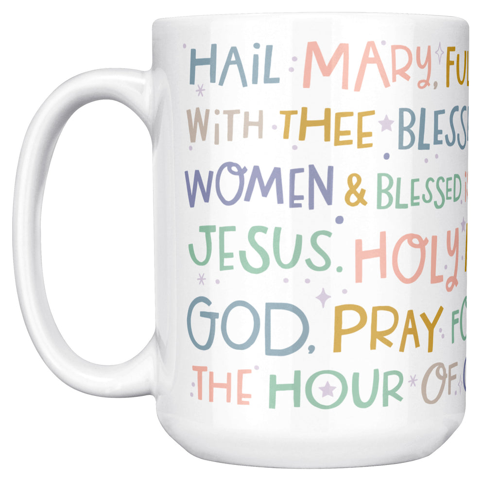 Hail Mary Prayer | Catholic Mug – Holy Hour Gifts